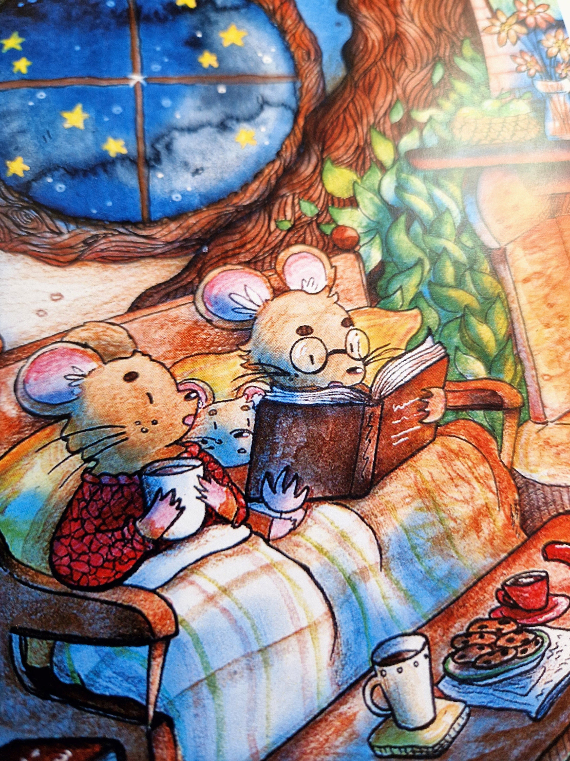 Cosy by the Fireside A4 & A5 Art Prints, Cottagecore Cozycore Nostalgia ...