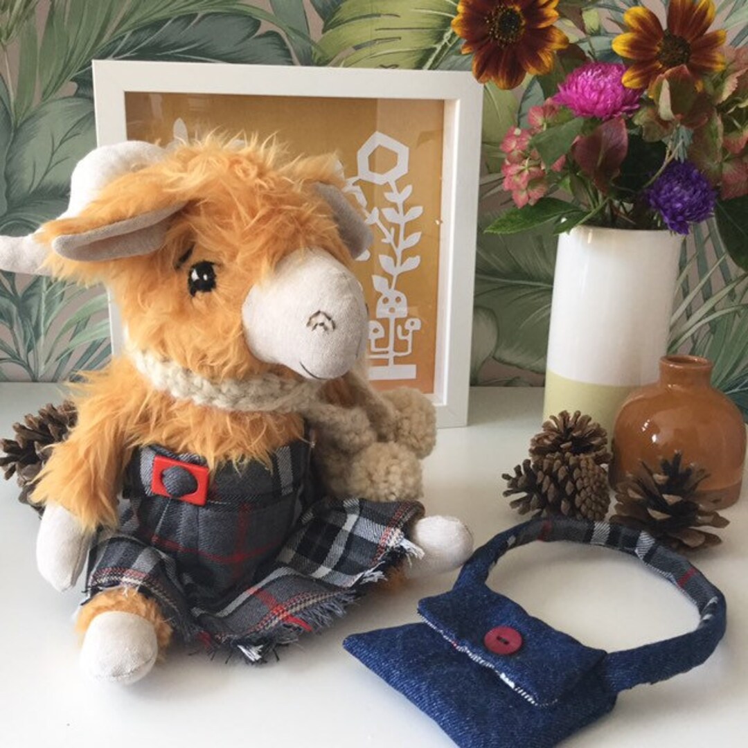 Highland Cow, Handmade Doll, Handmade Toy, Stuffed Toy , Soft Toy , Cow ...
