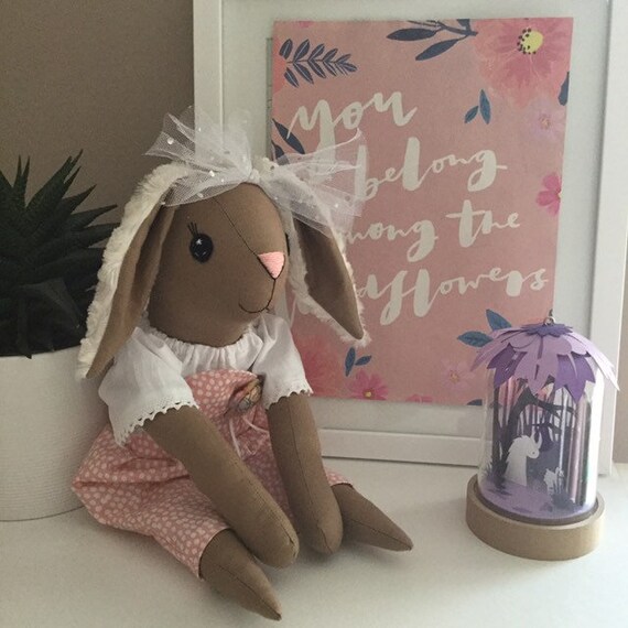 Bunny Doll Rabbit Doll Handmade Doll Heirloom Doll Cloth | Etsy