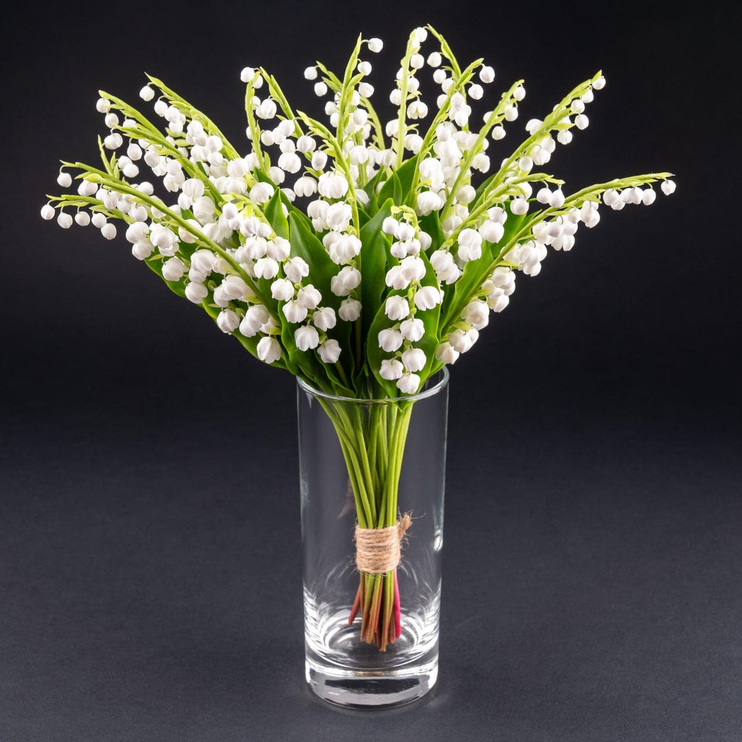 Realistic Lily of the Valley Stems, Polymer Clay Flowers, Handmade ...