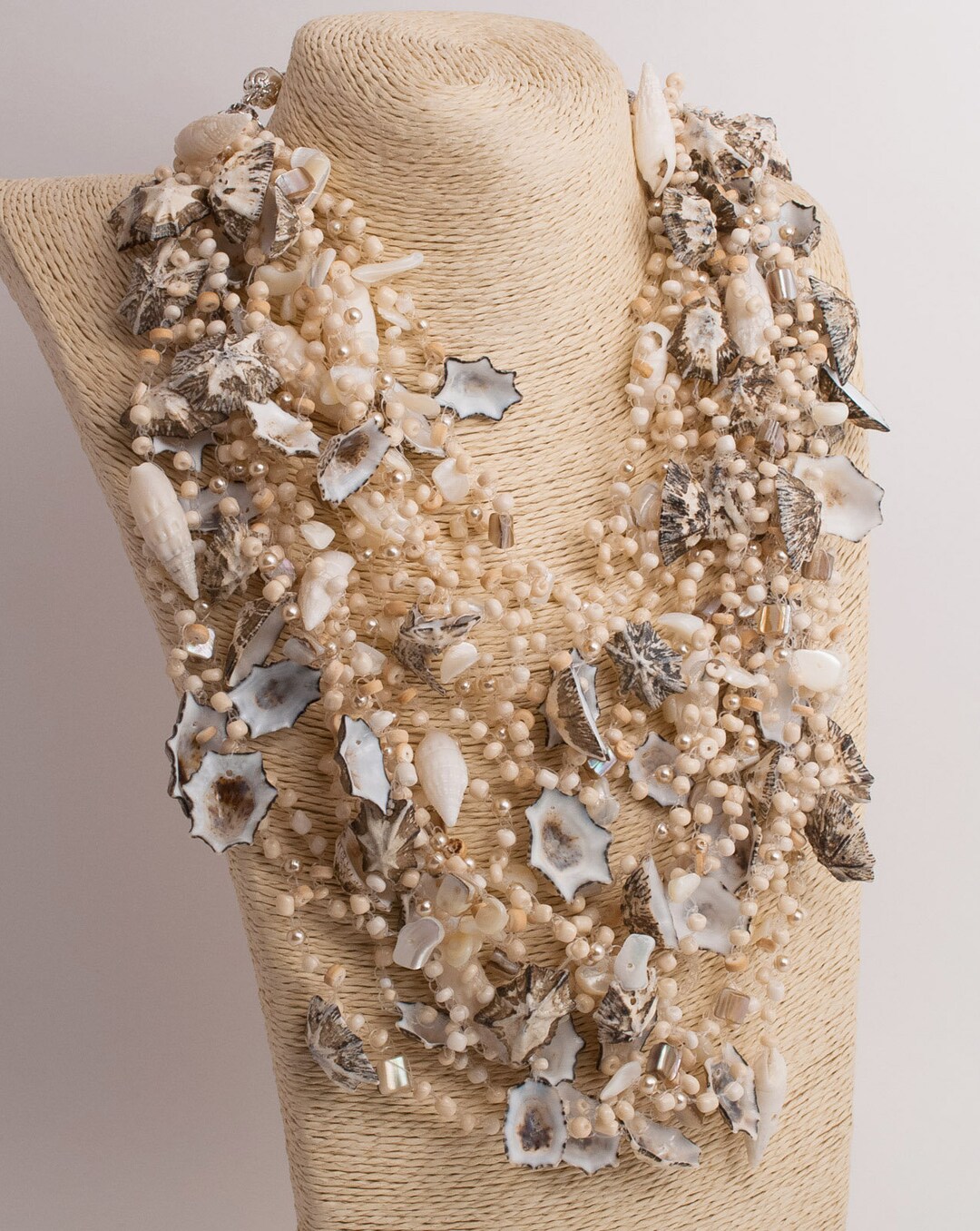 Beads Necklace With Seashells ‒ Earrings ‒ Sea Theme ‒ Seashell Jewelry ...