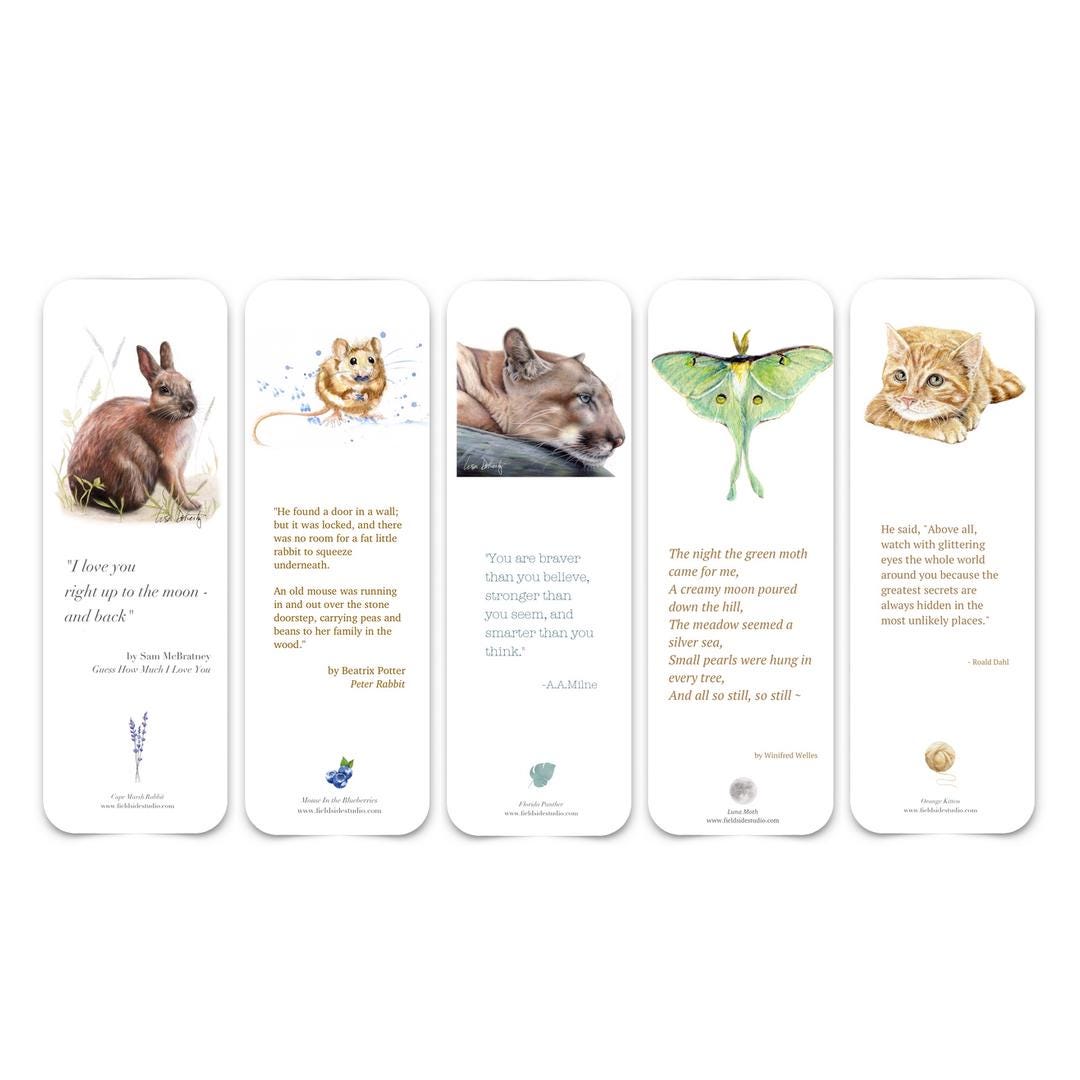 Once Upon a Time Series Bookmarks, Themed Set, Envelope of 5 - Etsy