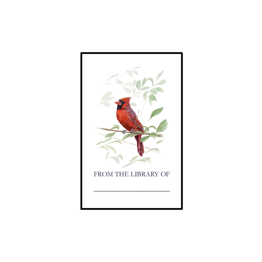 Cardinal Book Plates, 2x3 Archival Sticker Adhesive, Set of 10 or Set ...