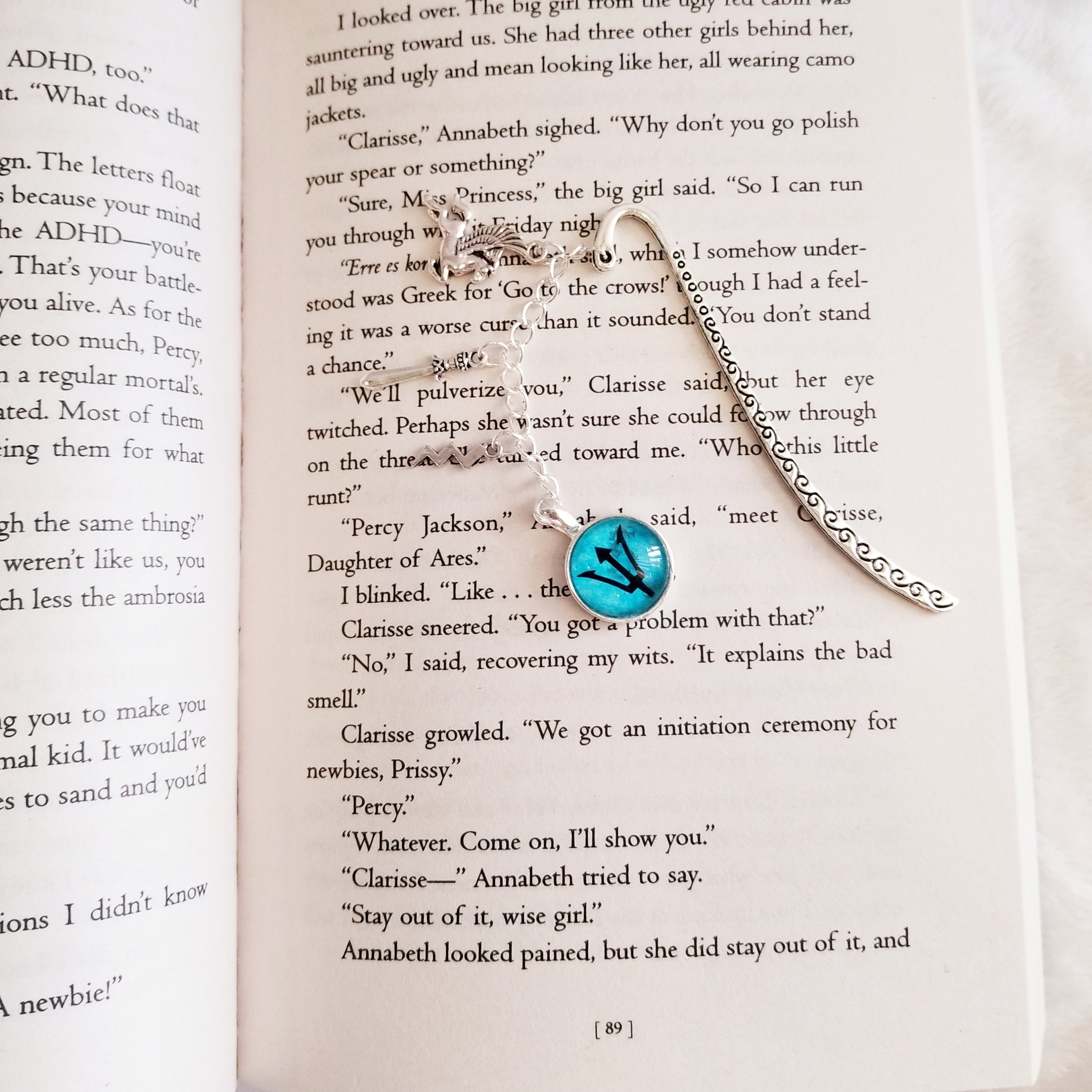 Percy Jackson Inspired Metal Bookmark - Etsy
