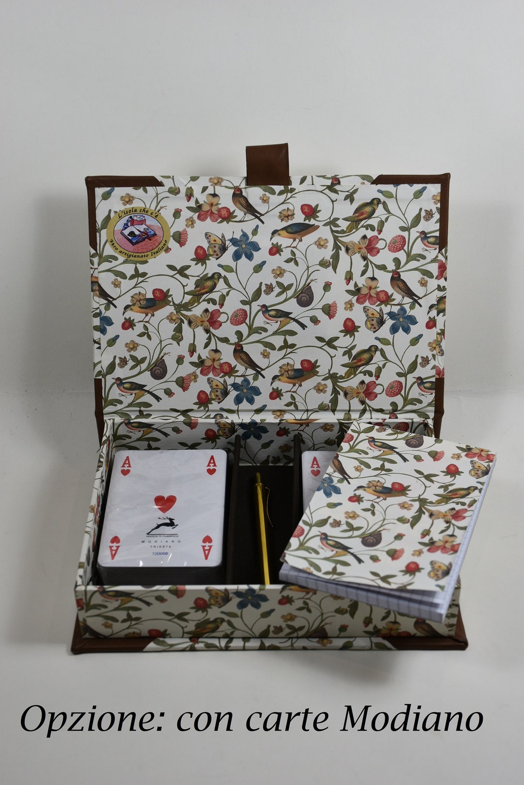 Burraco Box Craft Box Playing Cards Casket Casket in Leather - Etsy