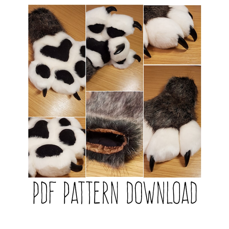 Paw Fursuit Pdf Pattern - Etsy
