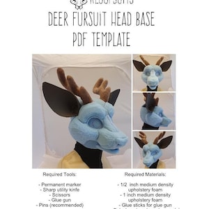 PDF TEMPLATE: Fursuit Head Base - Deer! Digital Download - Etsy