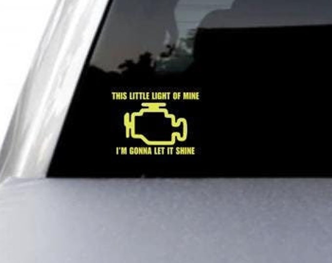 Check Engine Light Decal CEL - Etsy