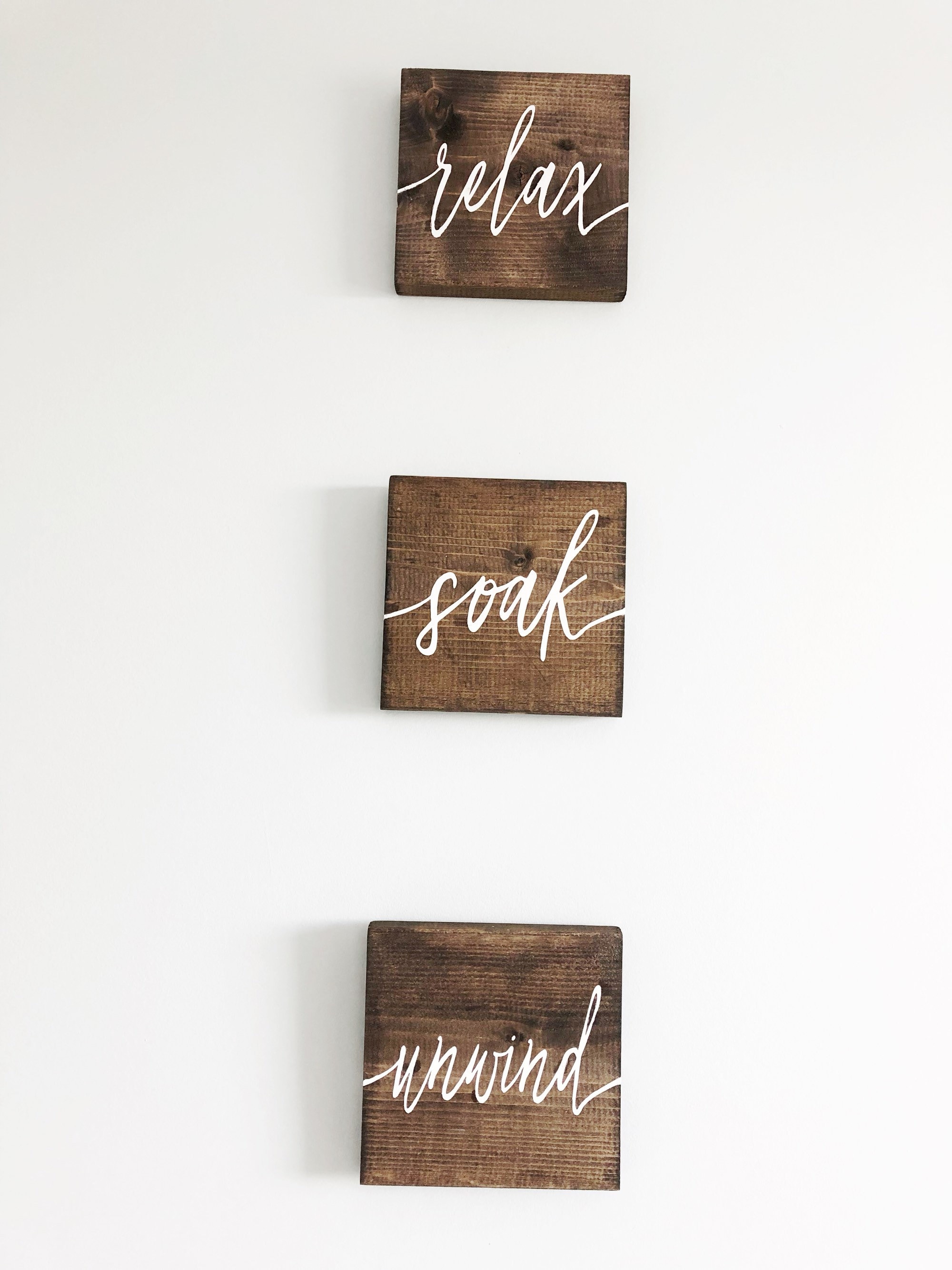 Relax Soak Unwind Wooden Signs Relax Soak Unwind Bathroom | Etsy