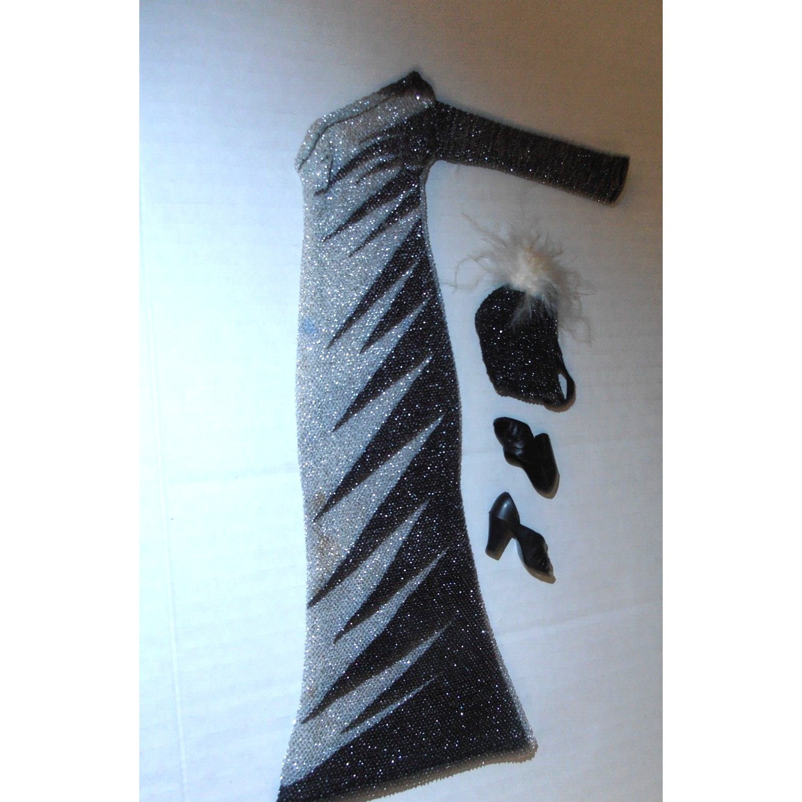 Mattel Golden Girl 911 Barbie Gold Dress Blue Clutch Gloves - Etsy