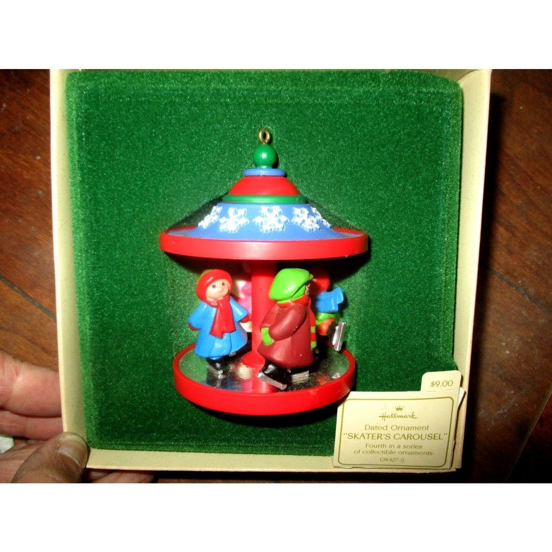 1981 Hallmark Skater's Carousel Dated Christmas Ornament 4th in Series ...