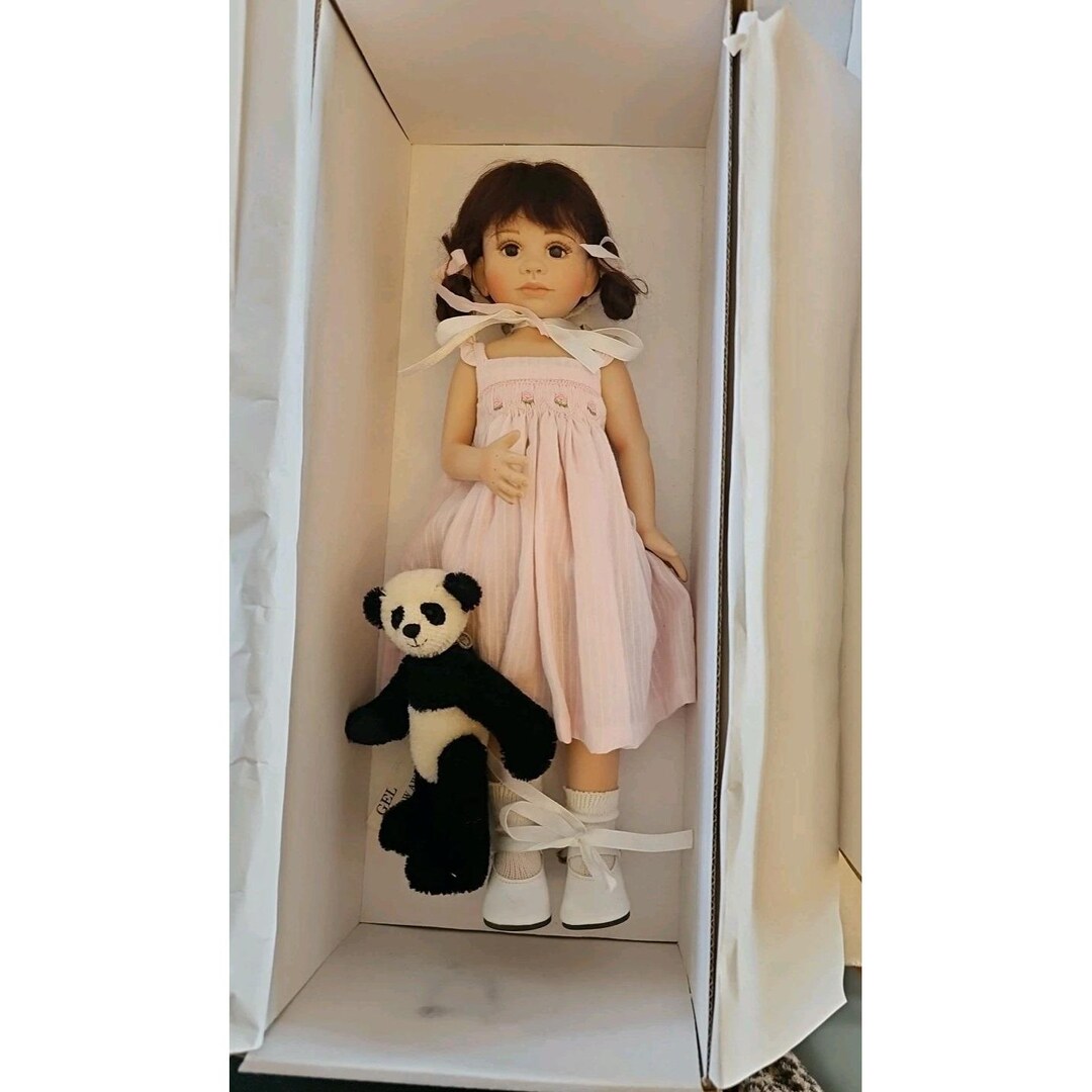 2005 Berdine Creedy 12” Doll GERDA & Panda Bear Ltd. Ed. 74/100 W/ COA ...
