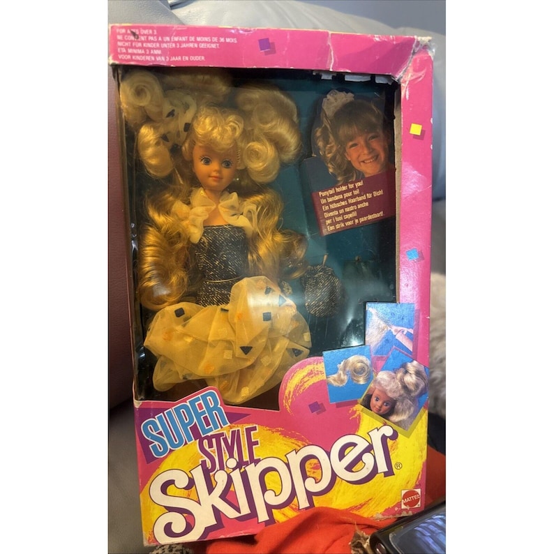 1988 Barbie Super Style SKIPPER Doll Mattel #1915 NRFB European ...