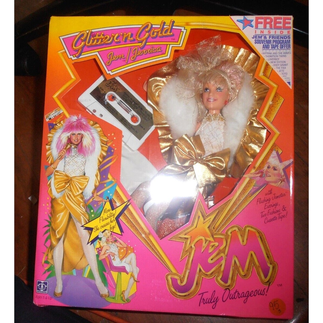 1986 Hasbro Jem And The Holograms Glitter N Gold Jen Jerrica Etsy