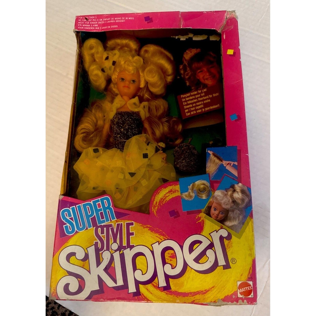 1988 Barbie Super Style SKIPPER Doll Mattel #1915 NRFB European ...