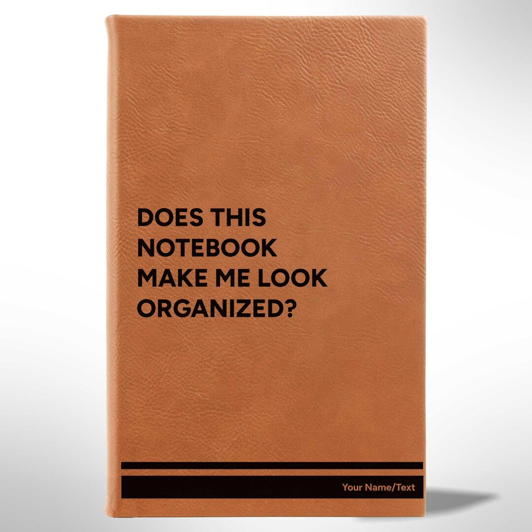 Look Organized Leatherette Notebook/journal (lined or Blank Pages) - Etsy