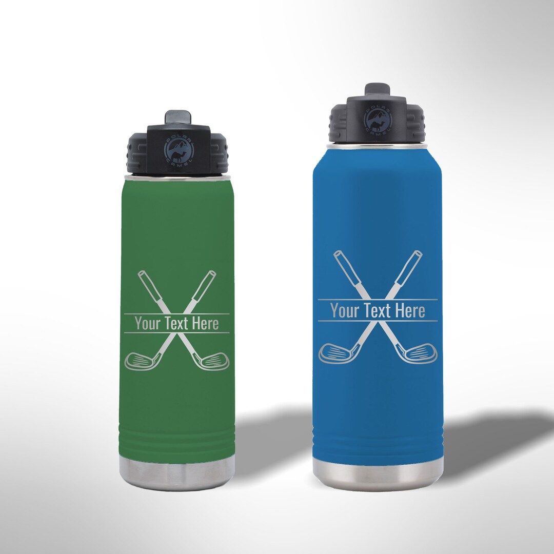 Custom Laser Etched Golf Water Bottle - 20 Oz or 32 Oz - Etsy