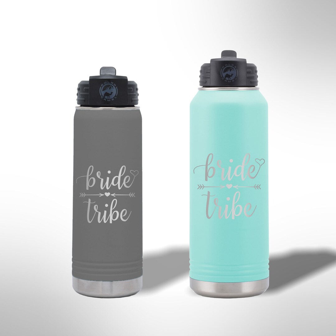 Custom Laser Etched Bride Tribe Water Bottle - 20 Oz or 32 Oz - Etsy