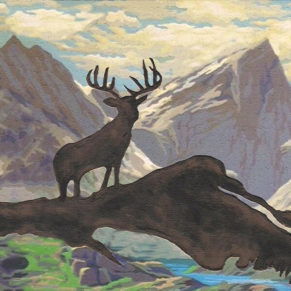 Deer Wallpaper Border - Etsy