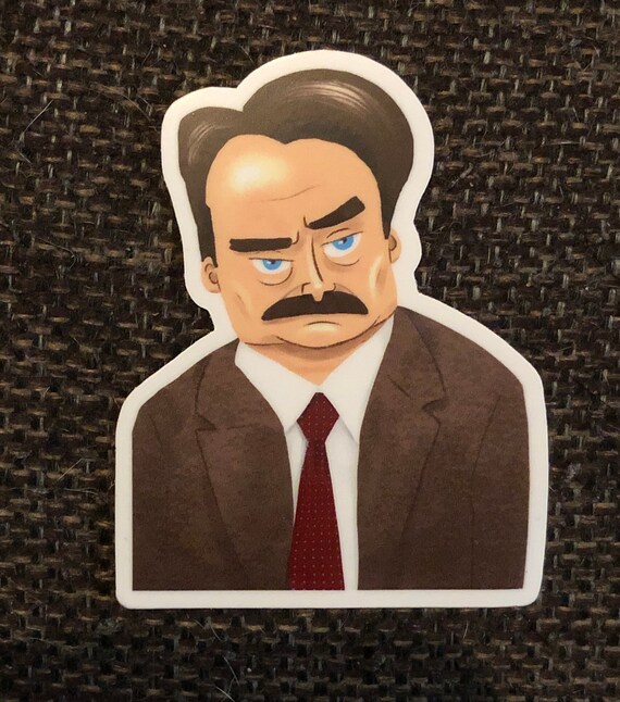 Ron Swanson Sticker | Etsy