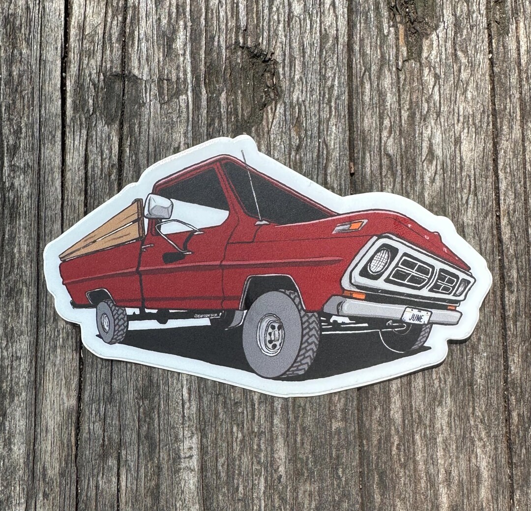 Red Ford Truck Sticker - Etsy