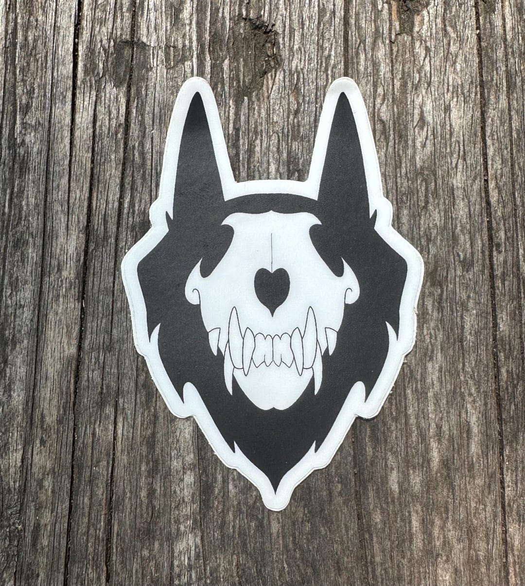 Wolf Skull Sticker - Etsy