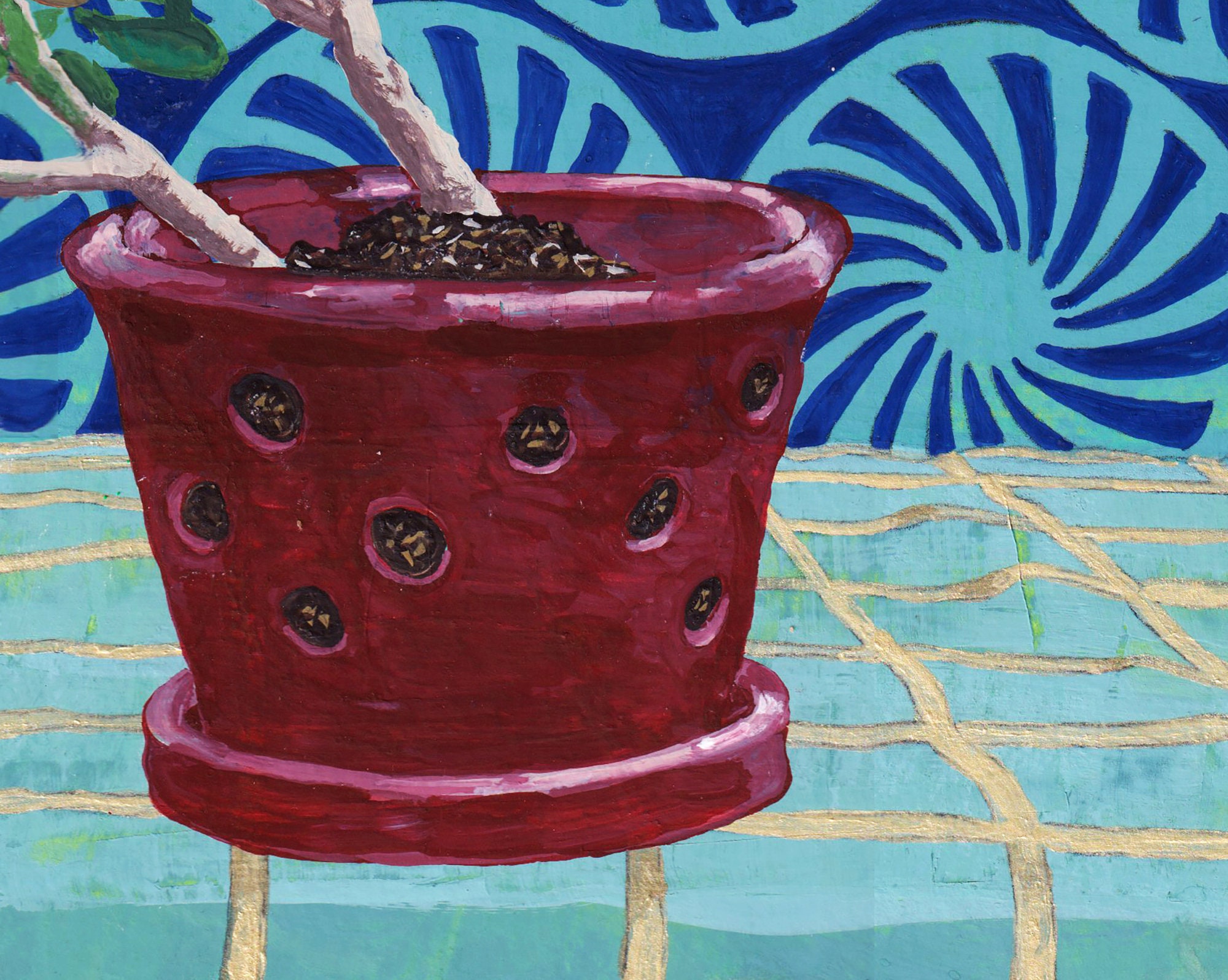 Original Gouache Still Life Painting, Still Life Painting With ...