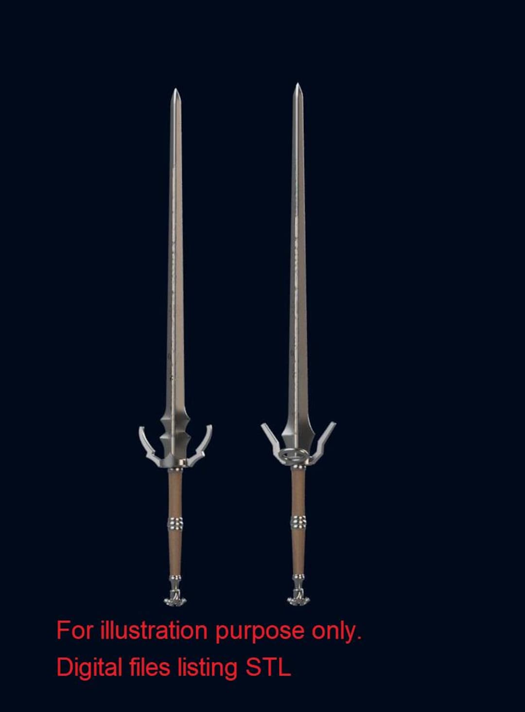 3d / STL Witcher Wolf Silver Grandmaster and Master Swords - Etsy