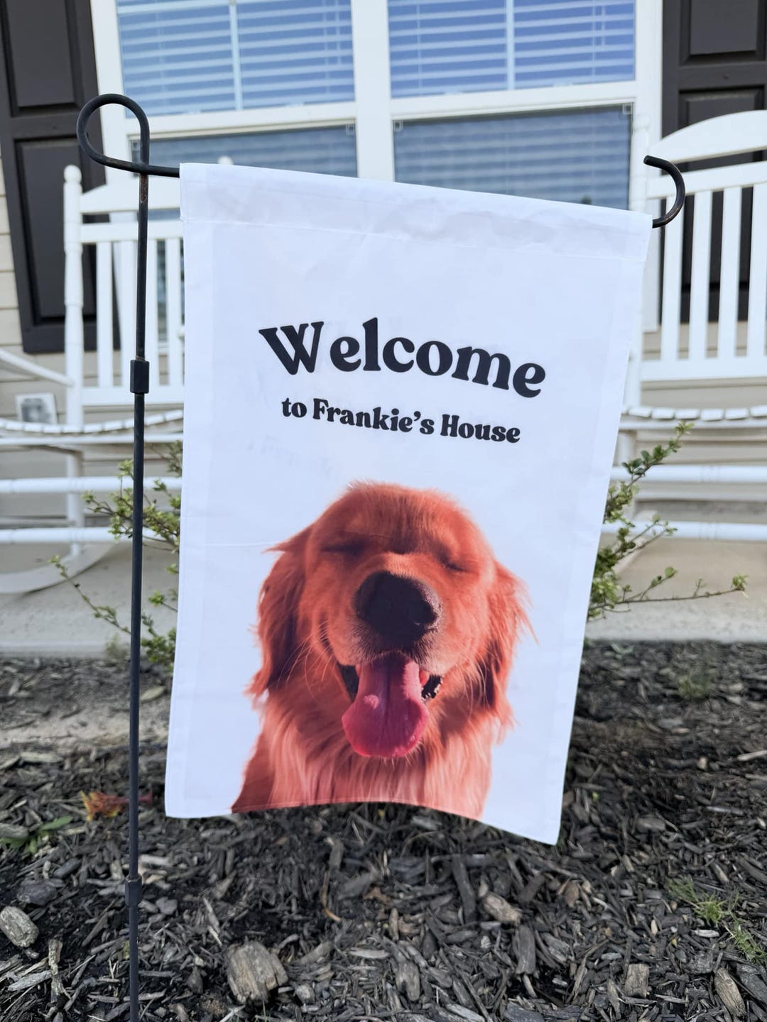 Custom Pet Portrait Garden Flag, Personalized Dog Portrait Outdoor ...