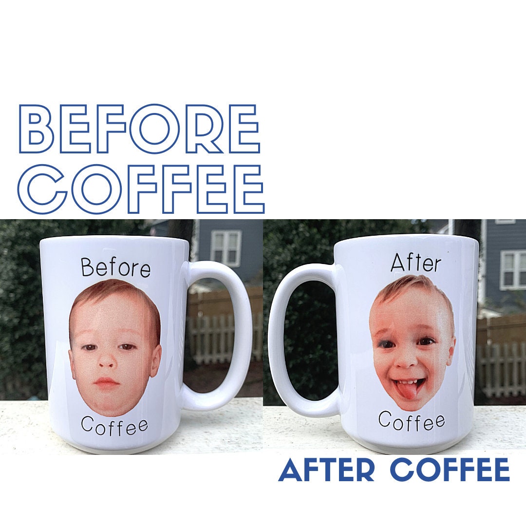 Funny Coffee Mug, Personified Coffee Mug, Before Coffee Mug, After ...