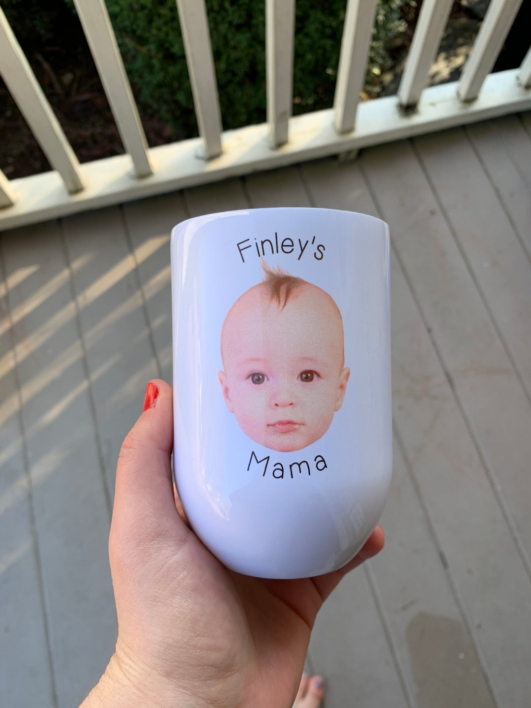 Personalized With Your Baby's Photo, Baby Mug, Wine Tumbler, Mug for ...