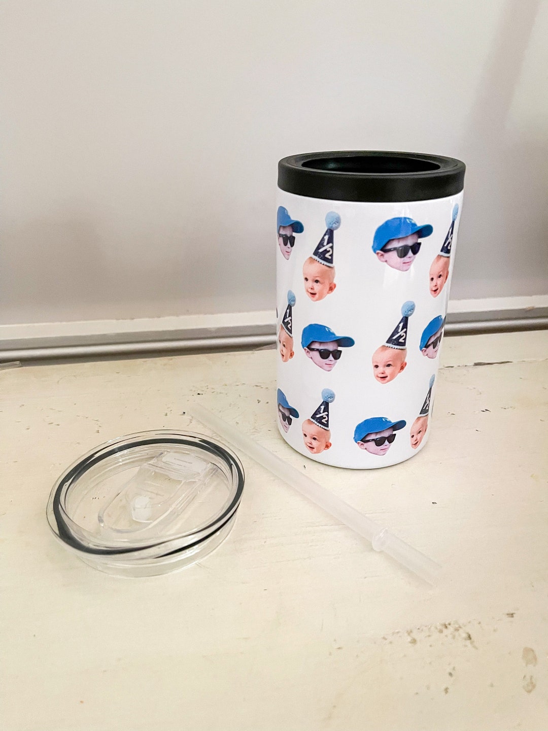 Multiface Dual Purpose Can Cooler, Photo Cup, Mom Cup, Grandma, Grandpa ...