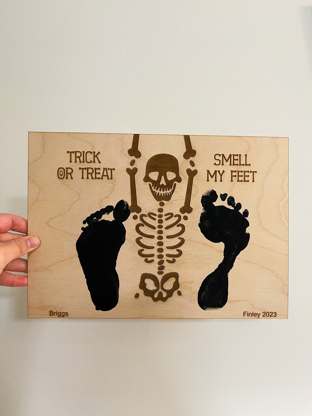 DIY Halloween Footprint Art, Baby’s First Halloween Keepsake ...