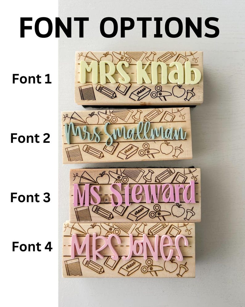 Personalized Dry Erase Chalkboard Eraser | Engraved Teacher Gift ...