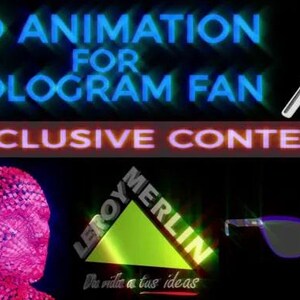 Custom 3D Hologram Fan Video: Personalized LED Animation - Etsy