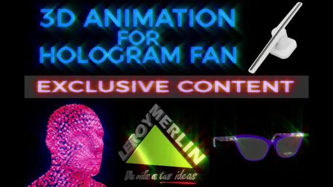 Custom 3D Hologram Fan Video: Personalized LED Animation - Etsy