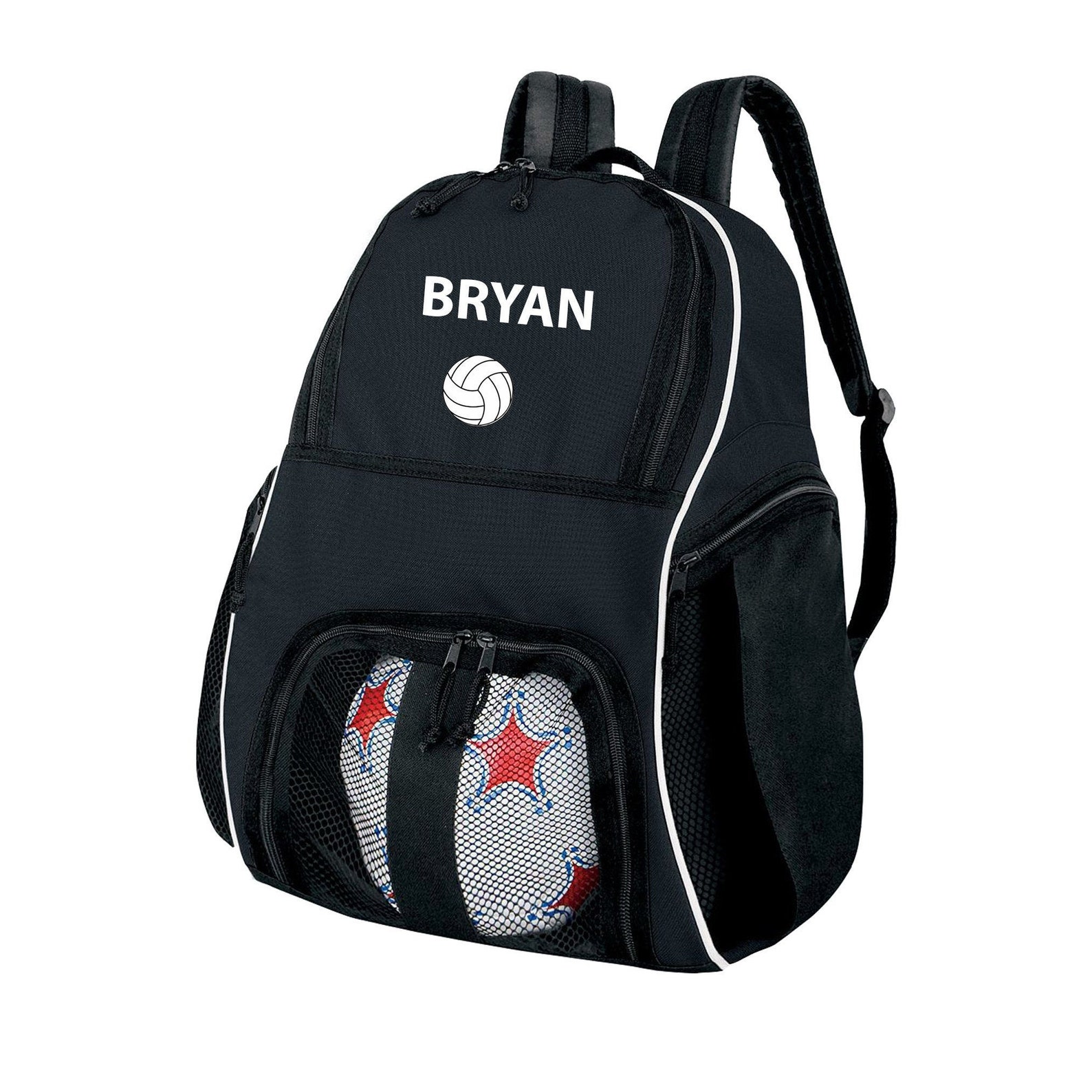 Personalized Volleyball Backpack With Name & Embroidered Volleyball ...