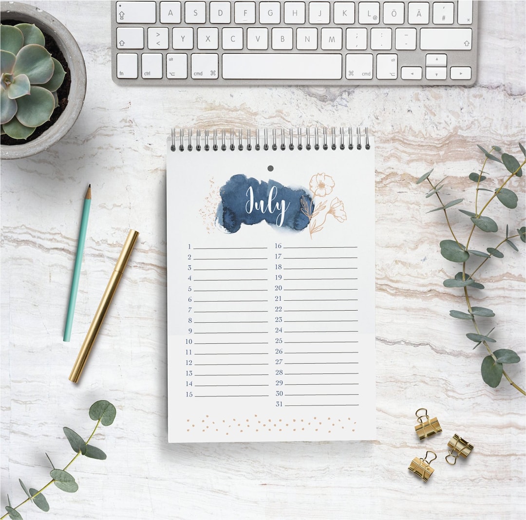 Birthday Calendar Vivian / Date Organizer / Perpetual Calendar ...