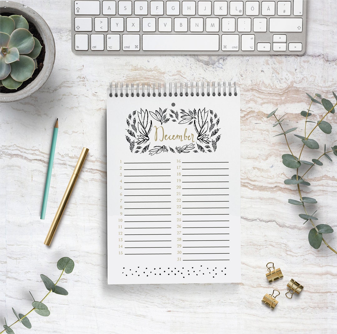 Perpetual Calendar Moonlight / Birthday Calendar / Date Keeper / Date ...