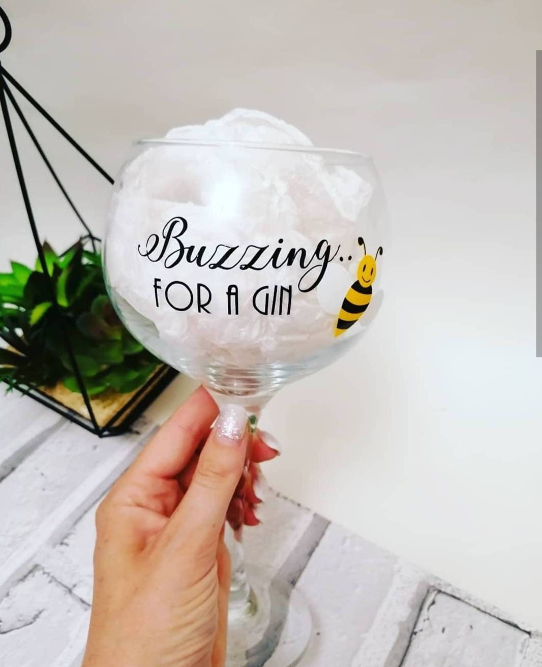 Personalised Bee Gin Balloon Glass, Gin Lover Gift - Etsy UK