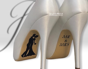 Personalised Wedding Shoe Vinyl Sticker Decal With Name & Date ...