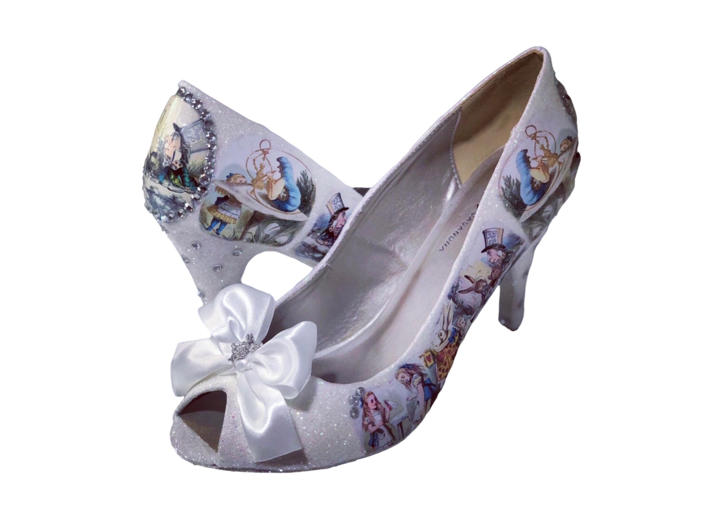 Vintage Alice Shoes Bridal White Alice in Wonderland Vintage - Etsy