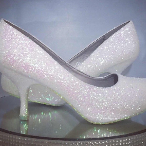 Silver Glitter Shoes - Etsy