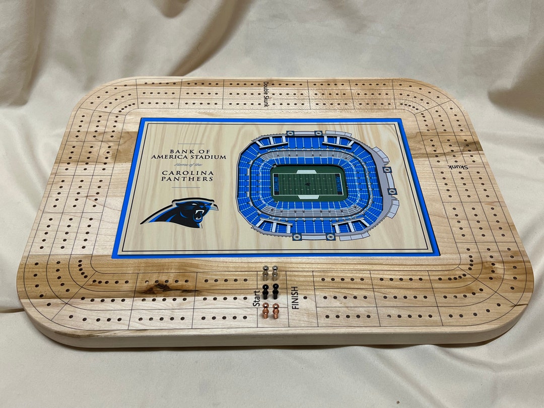 Cribbage Board With Desktop Stadium Inlay - Etsy