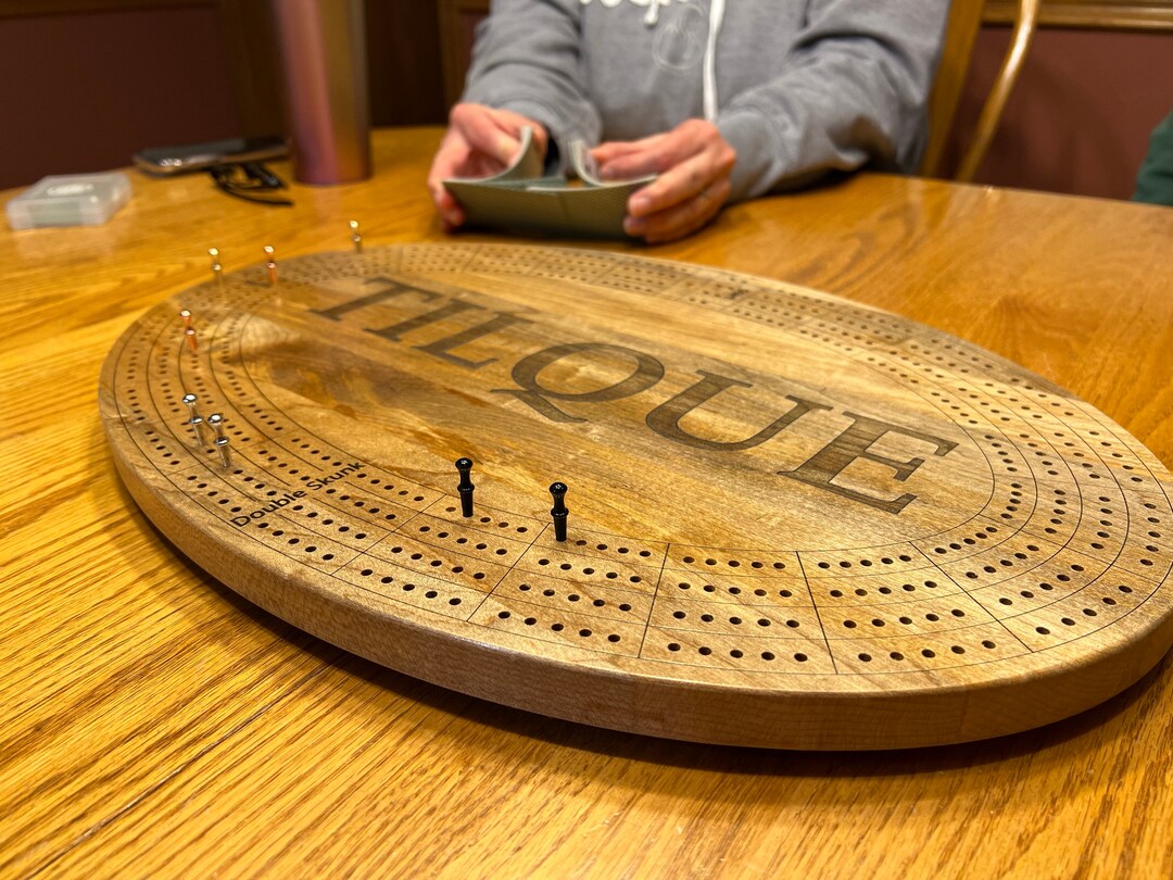 Personalized Custom 4 Track Cribbage Board With Text - Etsy