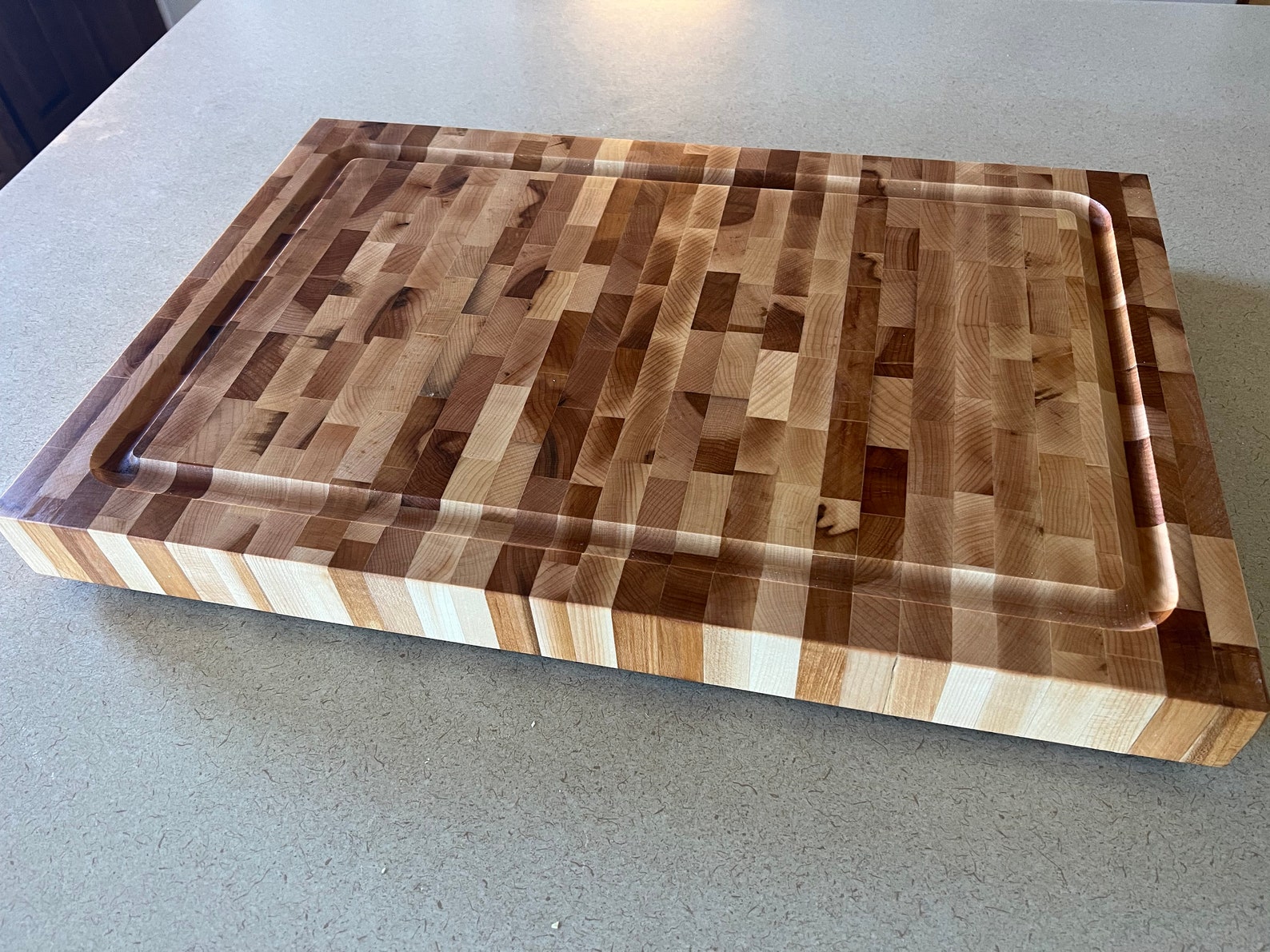 End Grain Hard Maple Cutting Board With Juice Groove - Etsy