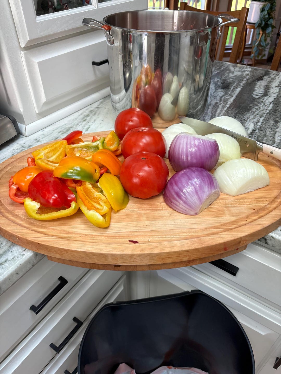 Large Oval Corner Cutting Board Made of Hard Maple - Etsy