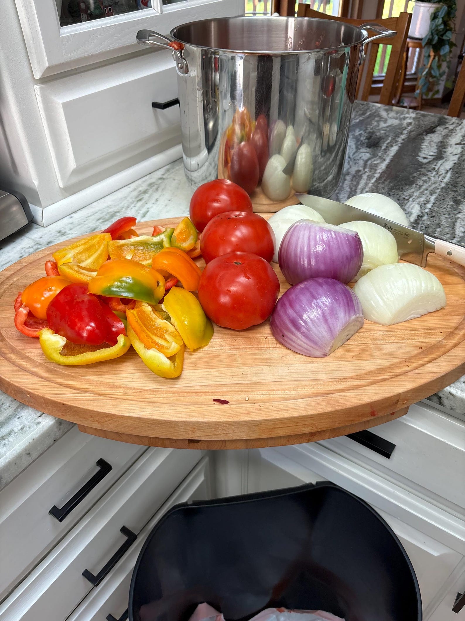 Large Oval Corner Cutting Board Made of Hard Maple - Etsy