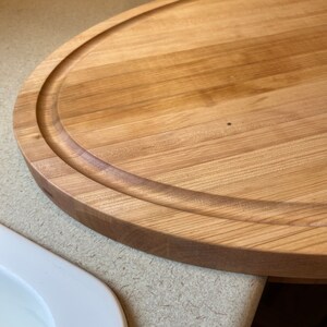 Large Oval Corner Cutting Board Made of Hard Maple - Etsy