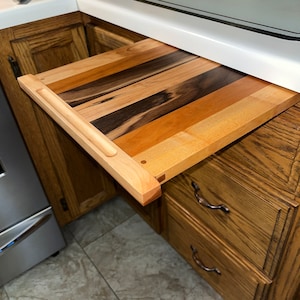 Custom Slide Out/pull Out Cutting Board Multiple Wood Types- (maple ...